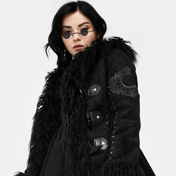 Killstar | Jackets & Coats | Iso Killstar Salem City Shearling Coat Xxl ...